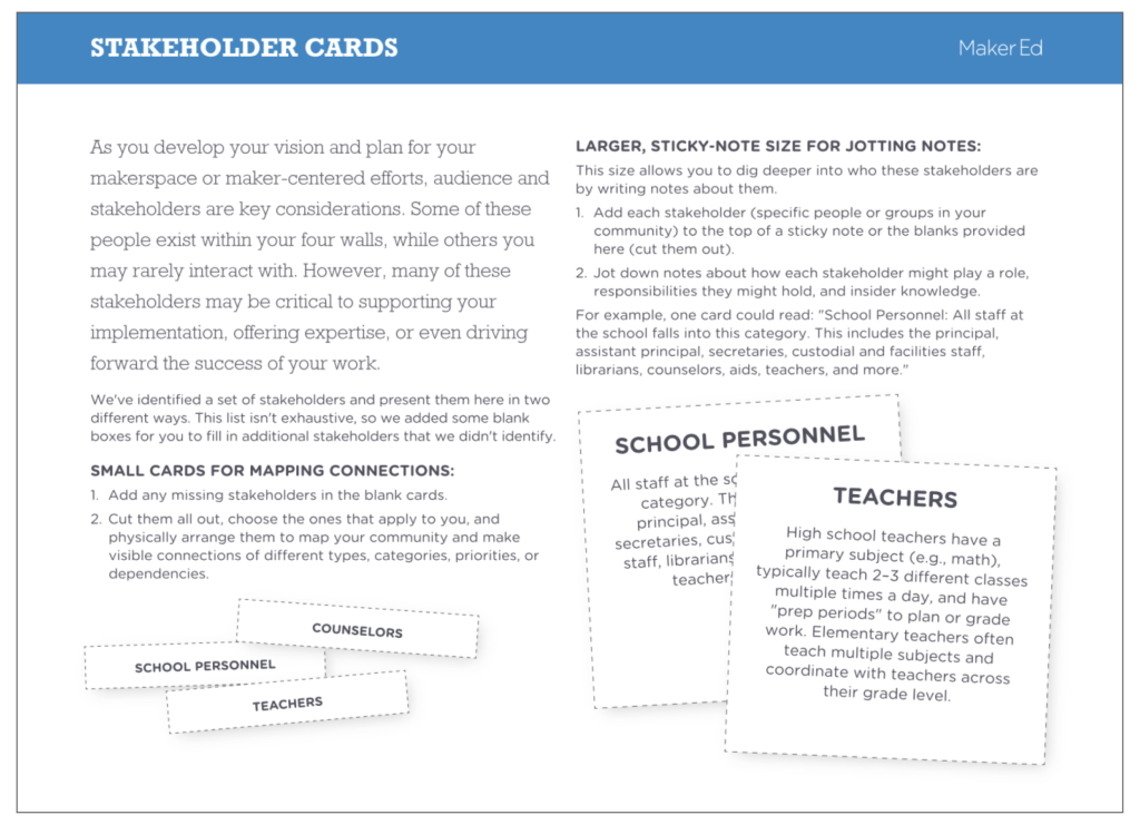 Planning: Stakeholders and Audience – Maker Ed