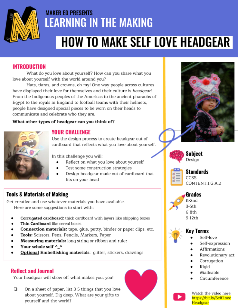 Learning in the Making: Self-Love Headgear – Maker Ed