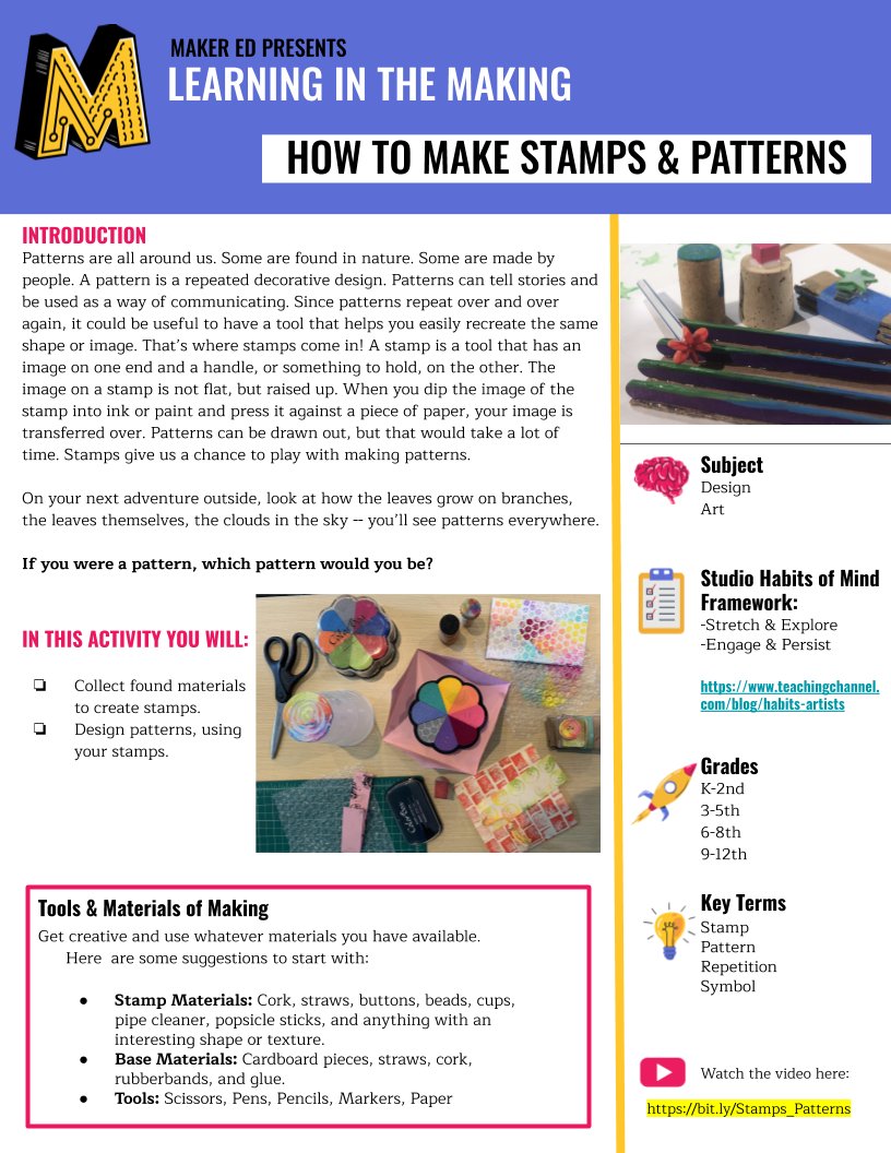 Learning in the Making: Stamps & Patterns